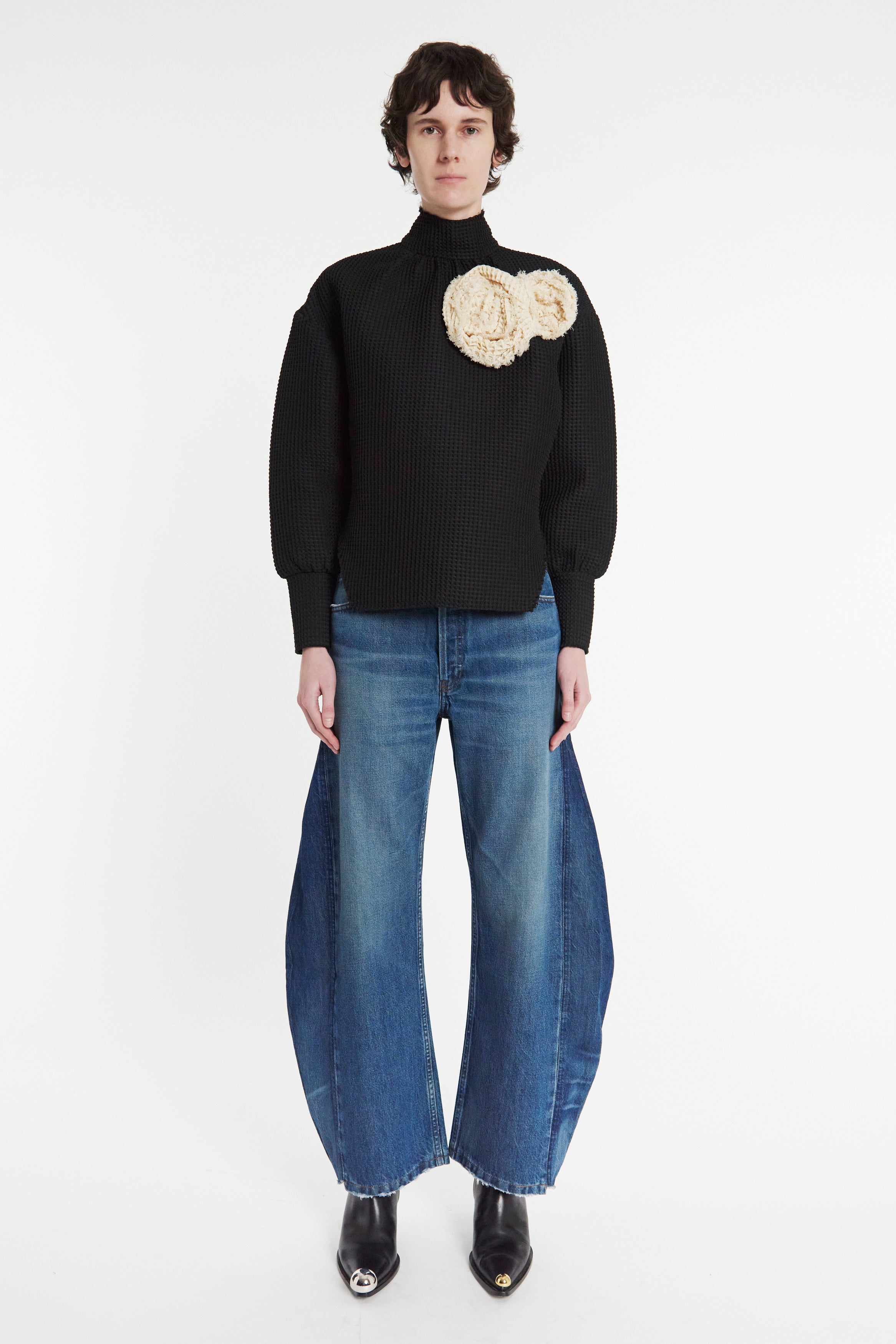 Organic Jeans Without Studs Blue Denim | Luxury Womenswear | A.W.A.K.E ...